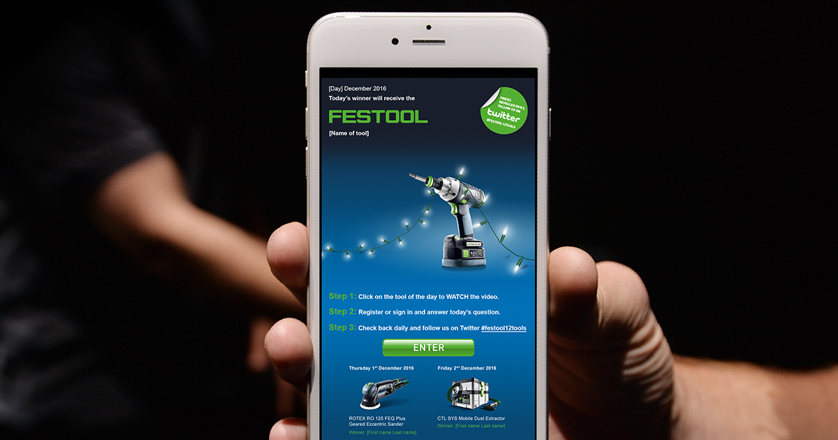 The Black and White Agency | Festool 12 Tools advent themed competition ...